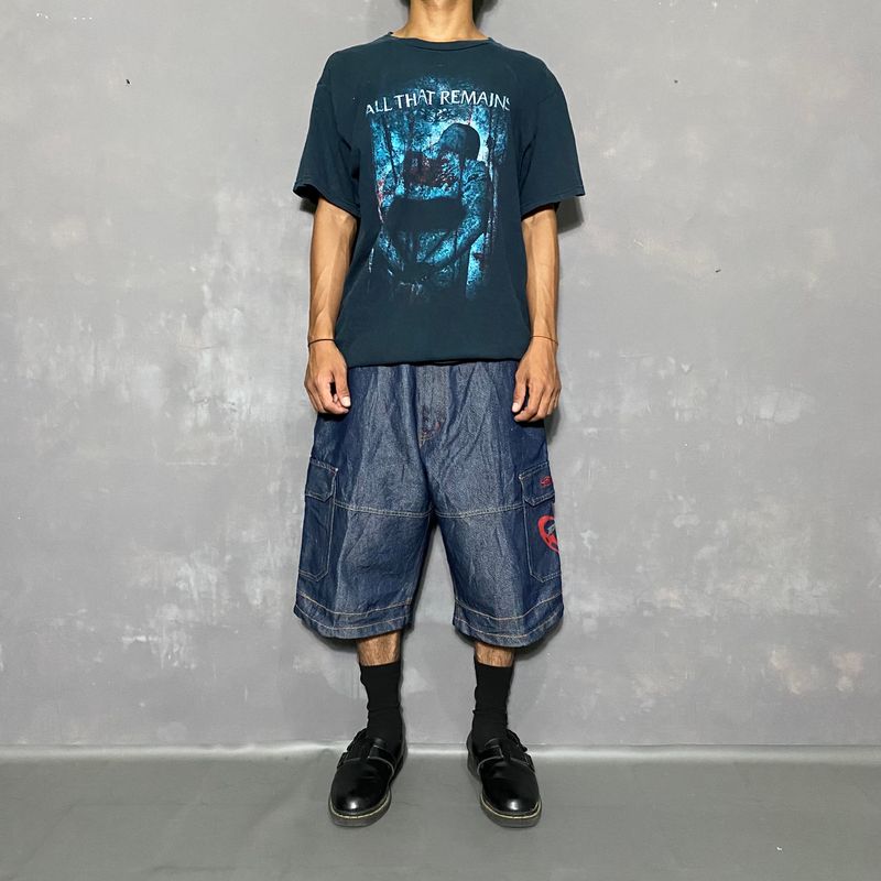 Piko Sports Streetwear Y2K Short Pria navy - Preloved