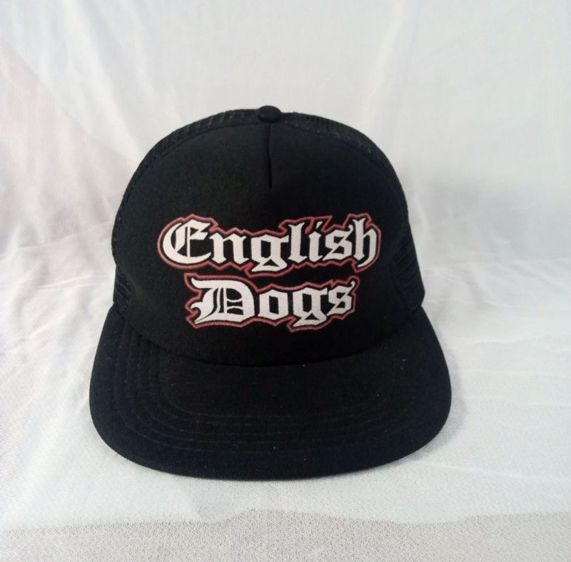 Topi Trucker Band Punk Rock 80's English Dogs Unofficial - Preloved