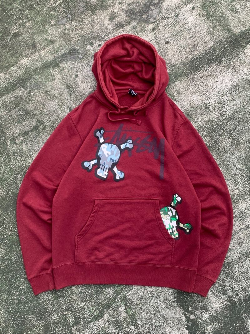Hoodie stussy skull big logo - Preloved