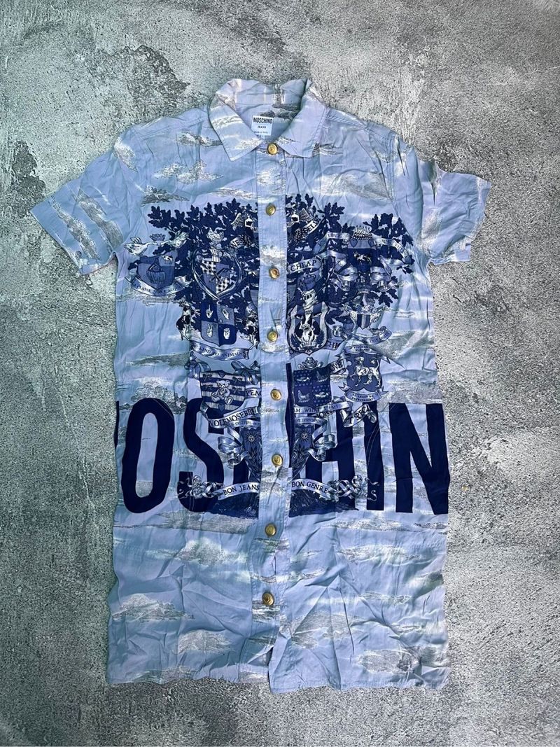 VERY RARE VINTAGE 1990’s MOSCHINO DRESS ROYAL BARQUE PRINTE - Preloved