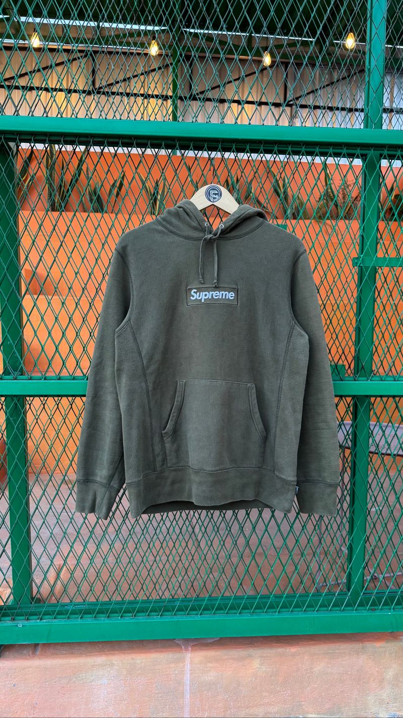 Supreme logo box olive green - Preloved
