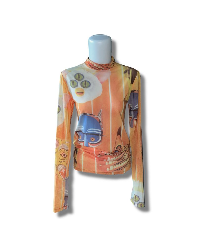 DIBBA SHEER ANIMAL TOP x SONDERLAB - Preloved