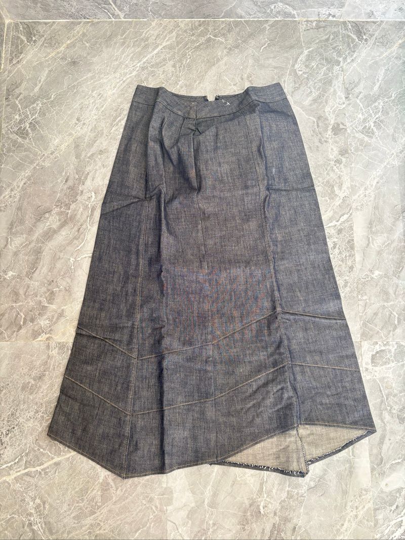 y2k jeans skirt grunge rok jeans - Preloved