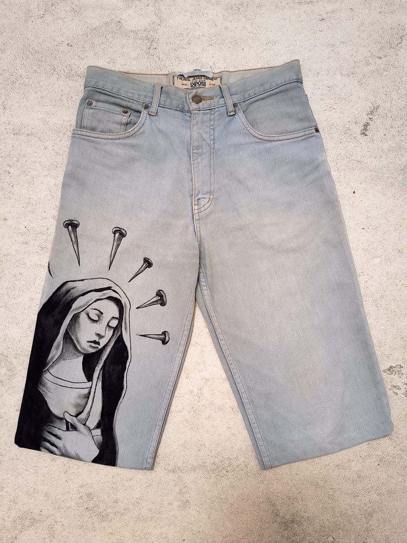Jorts custom handpainted - Preloved