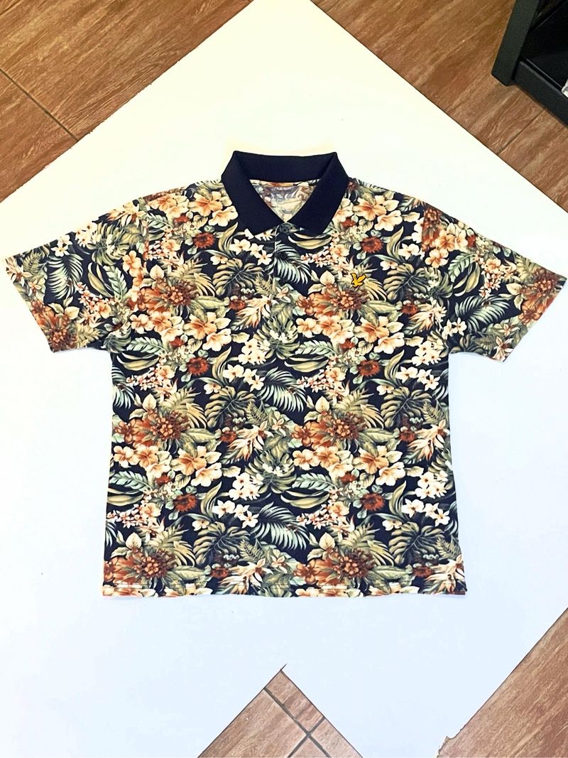 Lyle & Scott Golf Flowers AOP Poloshirt - Preloved
