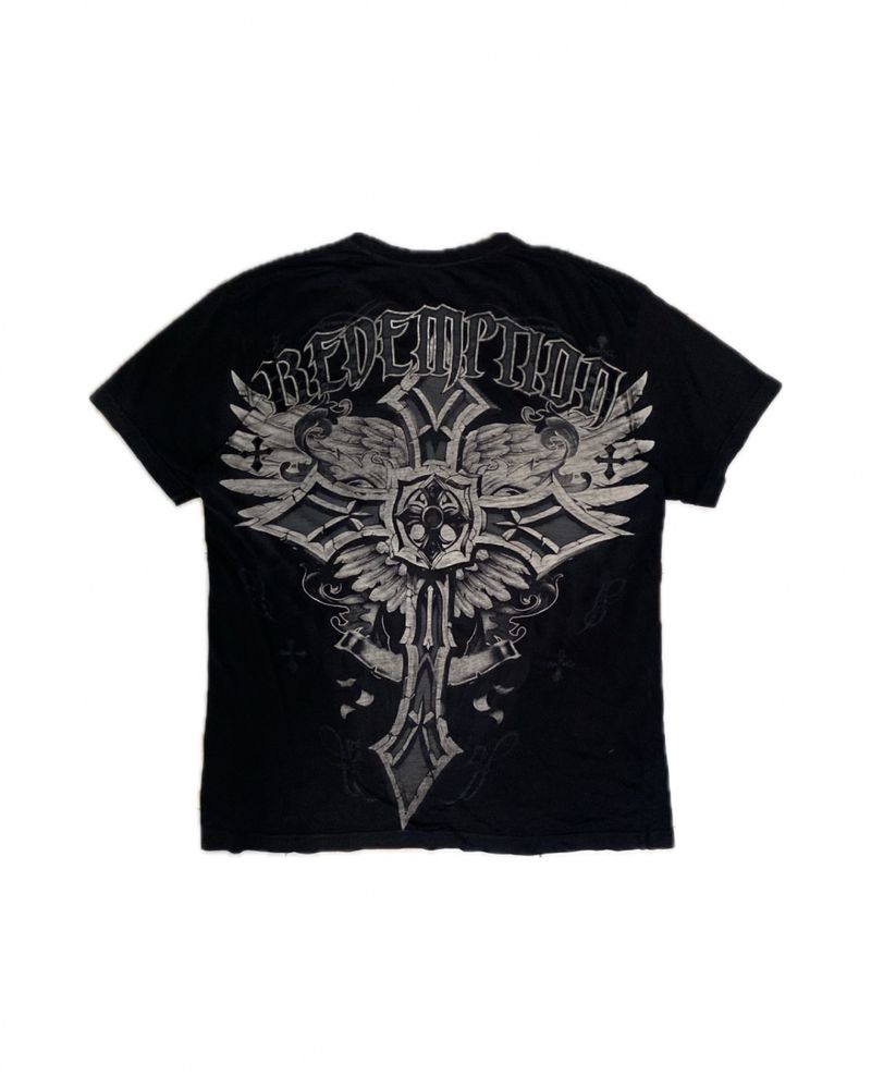 Raw State Cross And Wings Tee - Preloved