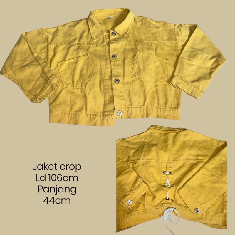 Jaket kuning crop - Preloved