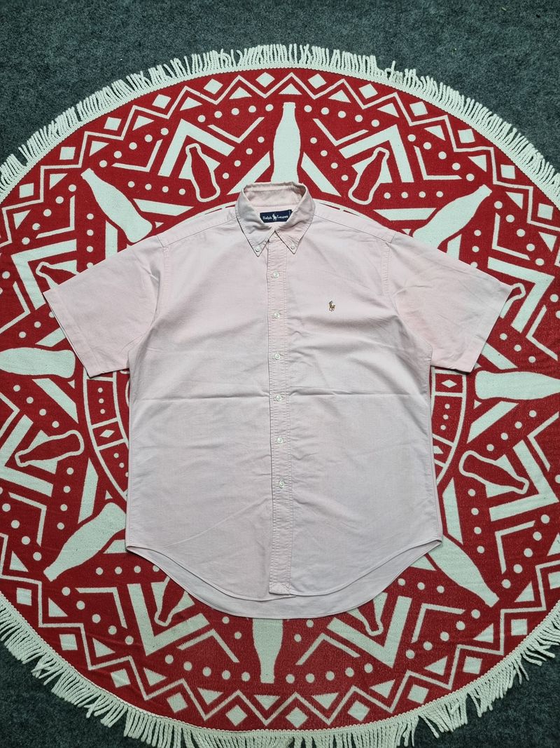 Kemeja Polo ralph catton oxford Lauren lengan pendek - Preloved