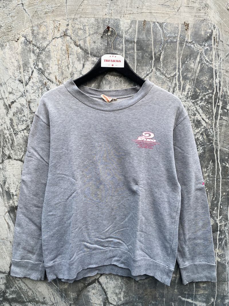 Piko Sports Men's Gray & Pink Sweater - Preloved