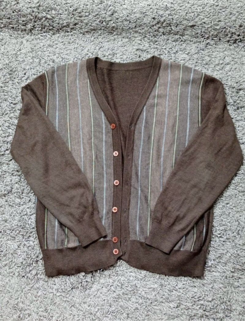 Cottagecore Indie Cardigan Wanita brown - Preloved