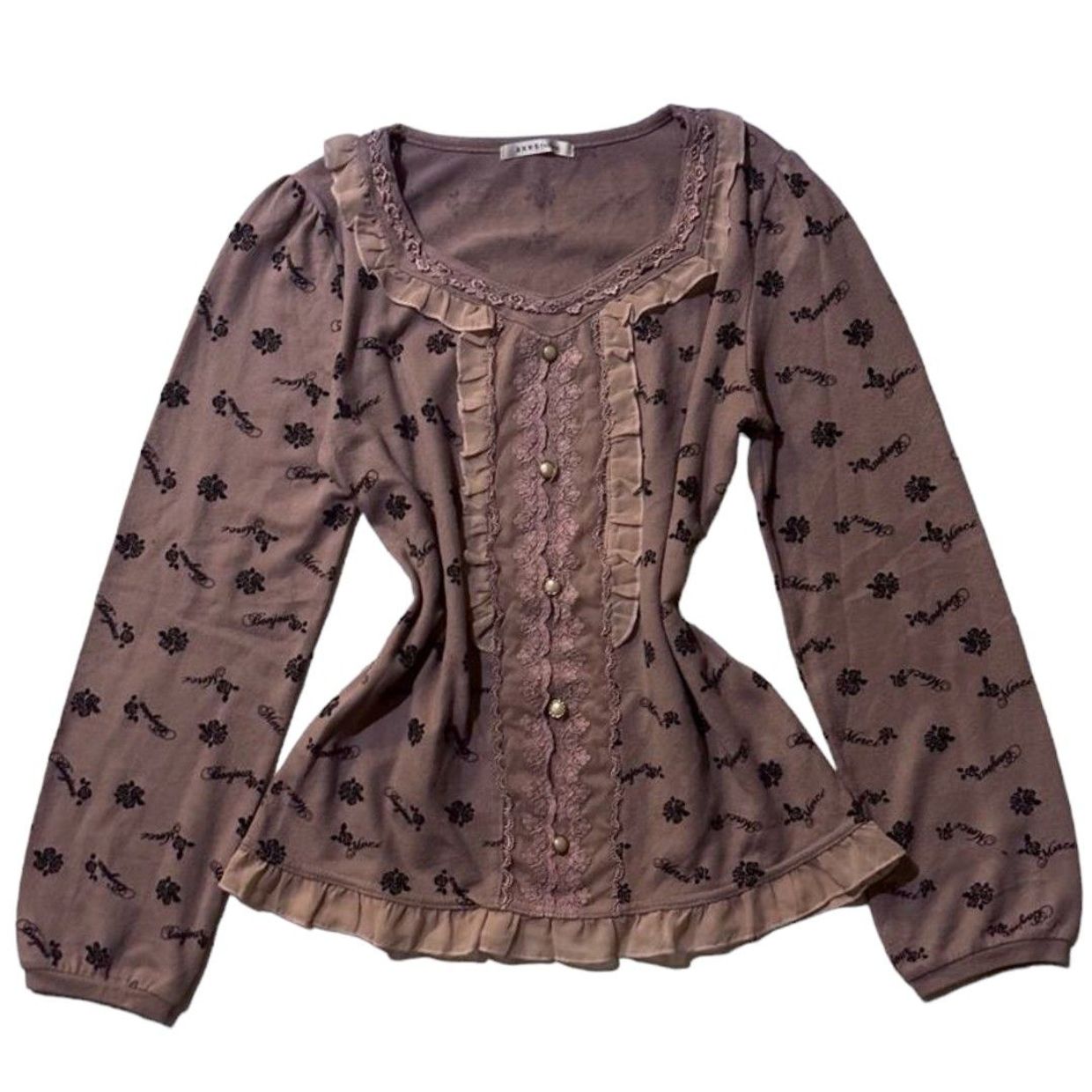 Axes Femme Women's Brown & Tan Sweater - Preloved