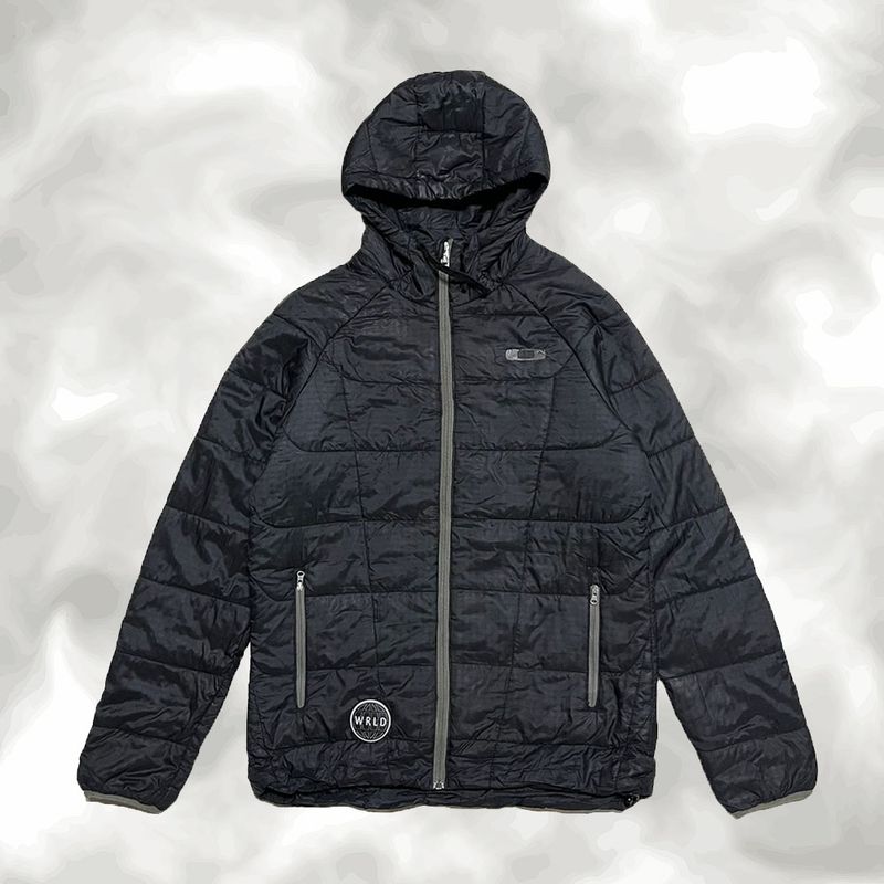 Oakley Streetwear Gorpcore Puffer jacket Pria black - Preloved