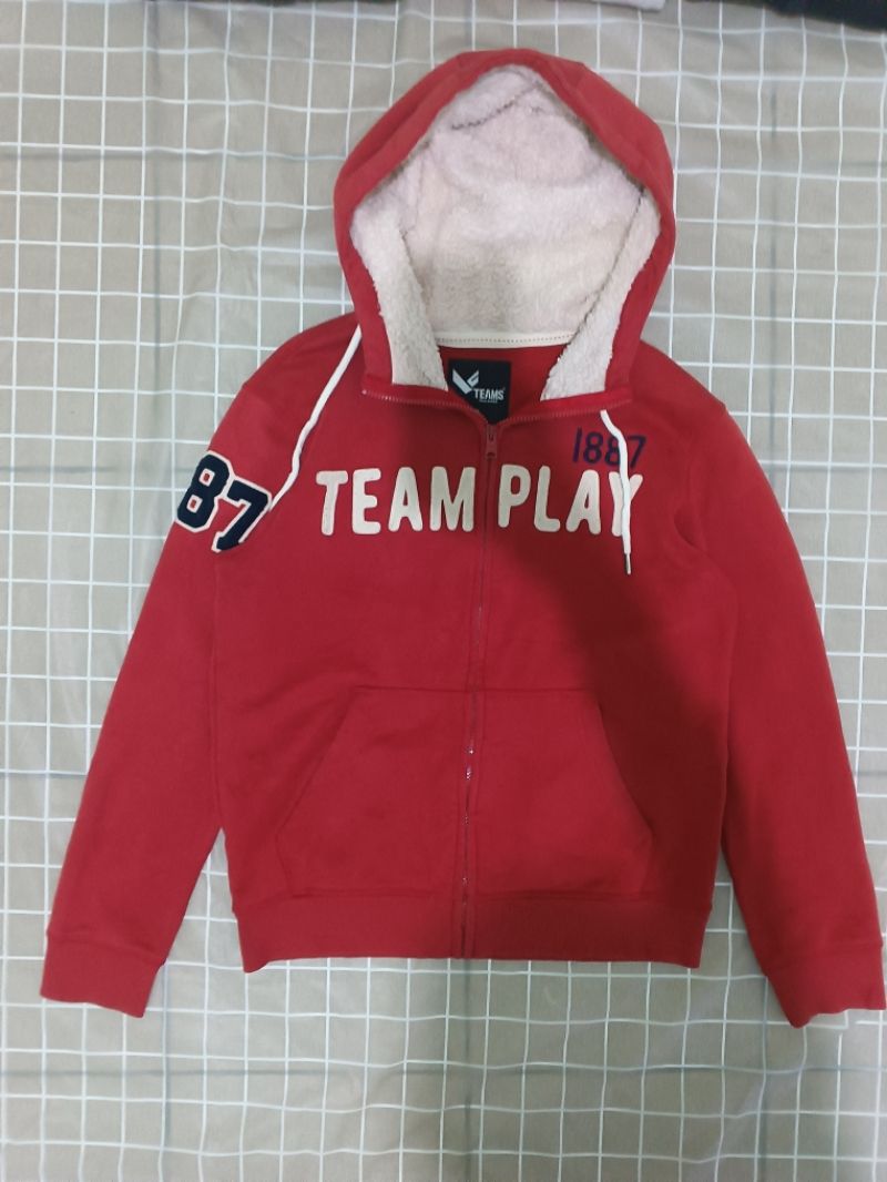 Polham Streetwear Track jacket Pria red - Preloved