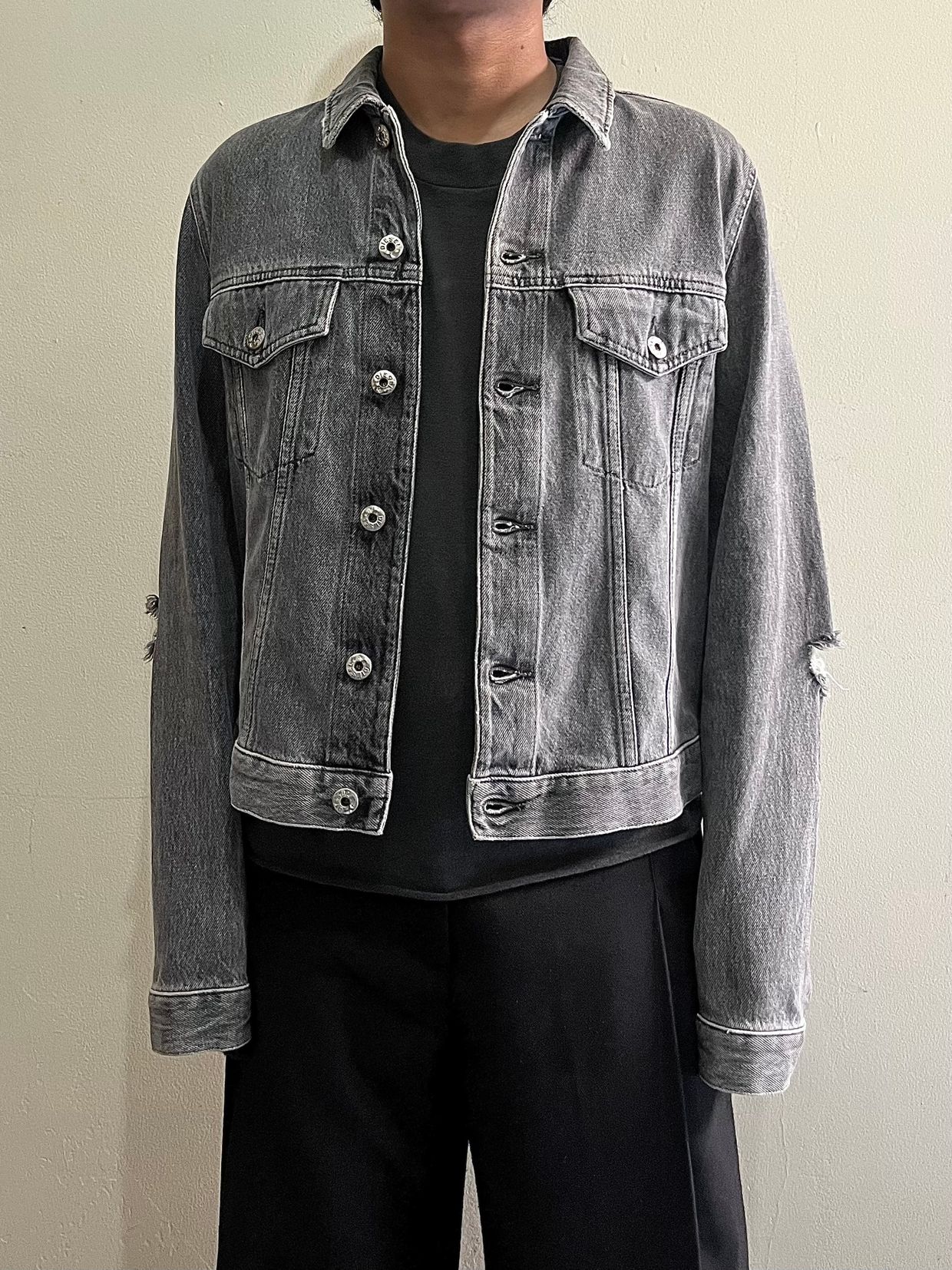 Diesel Men's Gray Denim Jacket - Preloved