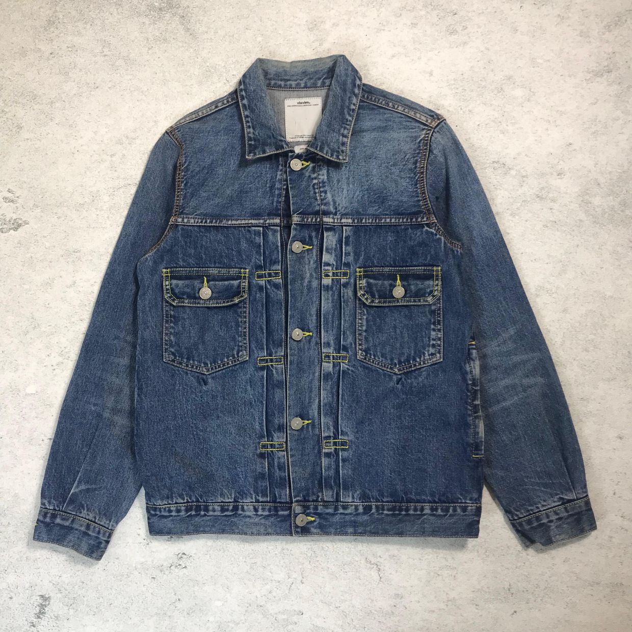 Visvim Men's Blue Denim Jacket - Preloved