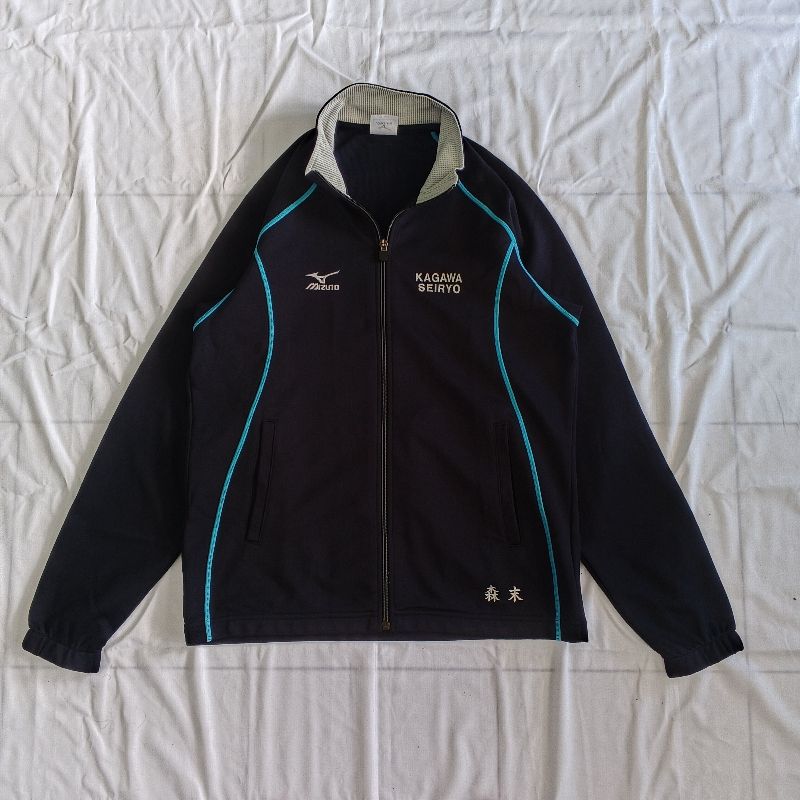 Mizuno Sportswear Track jacket Pria navy - Preloved
