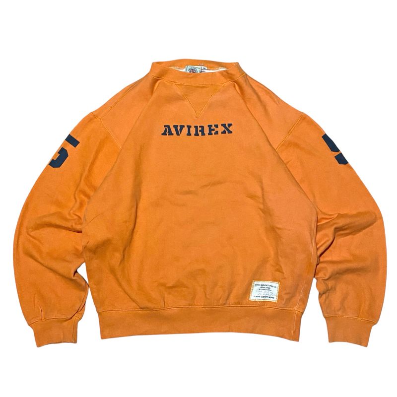 Avirex Men's Orange Sweatshirt - Preloved