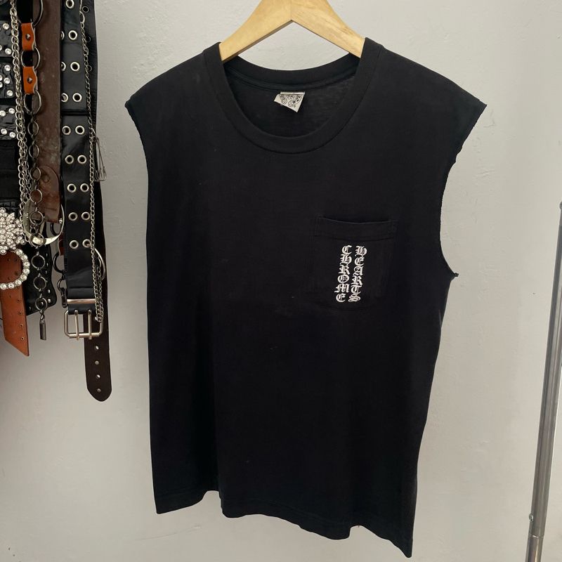 Chrome Hearts Luxury Goth T-shirt Pria black - Preloved