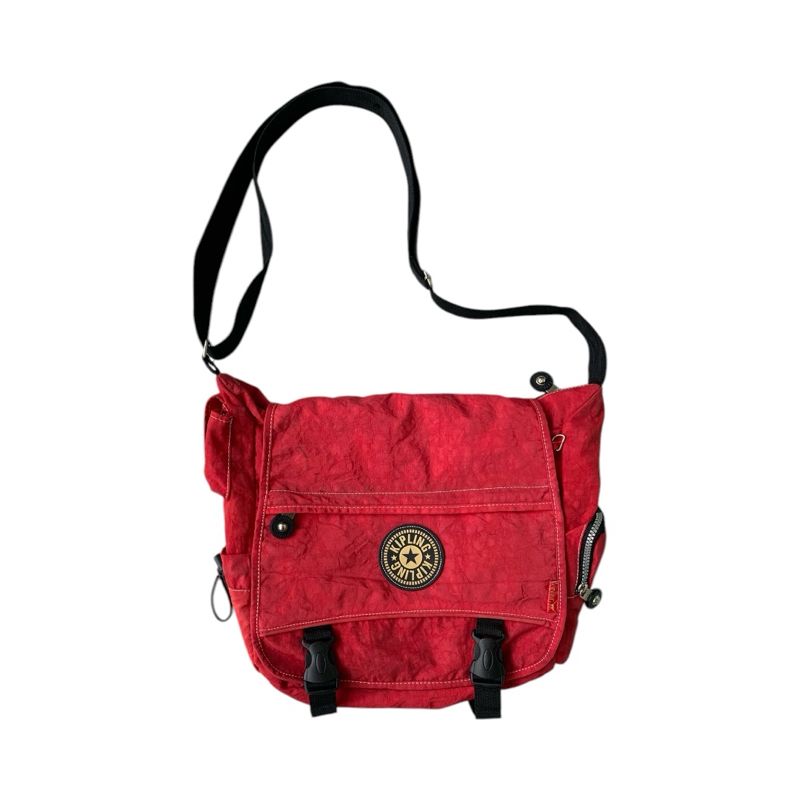 Kipling Vintage Y2K Bag Pria red black - Preloved