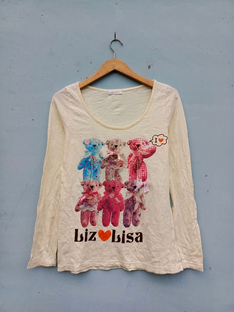 Liz Lisa Y2K Avant Garde T-shirt Wanita cream - Preloved