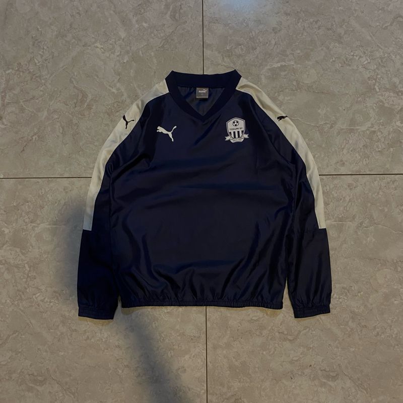 Puma Streetwear Sportswear Track jacket Pria white navy - Preloved