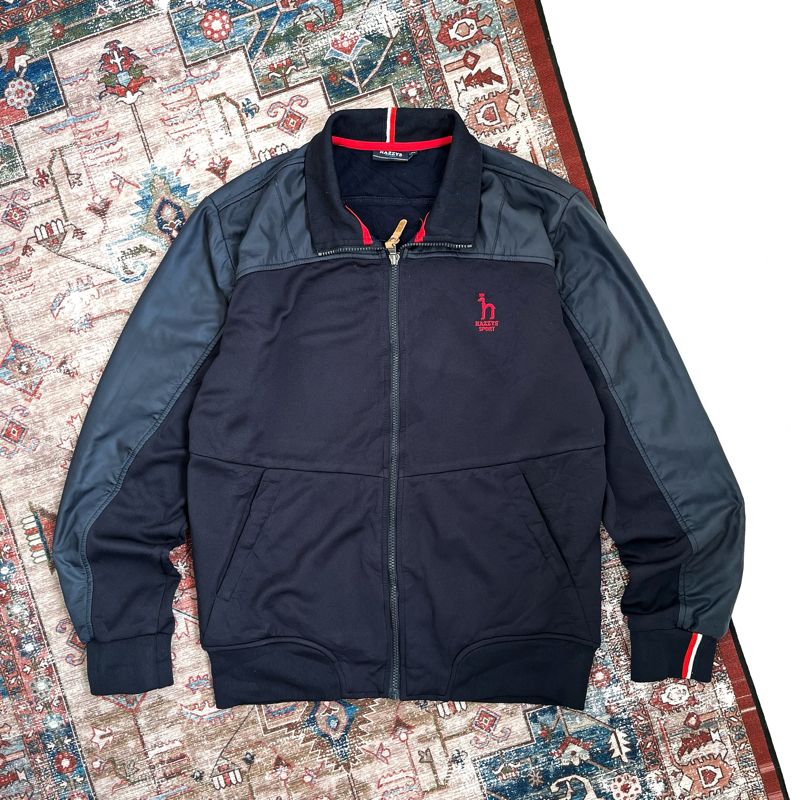 Hazzys Minimalist Track jacket Pria navy - Preloved