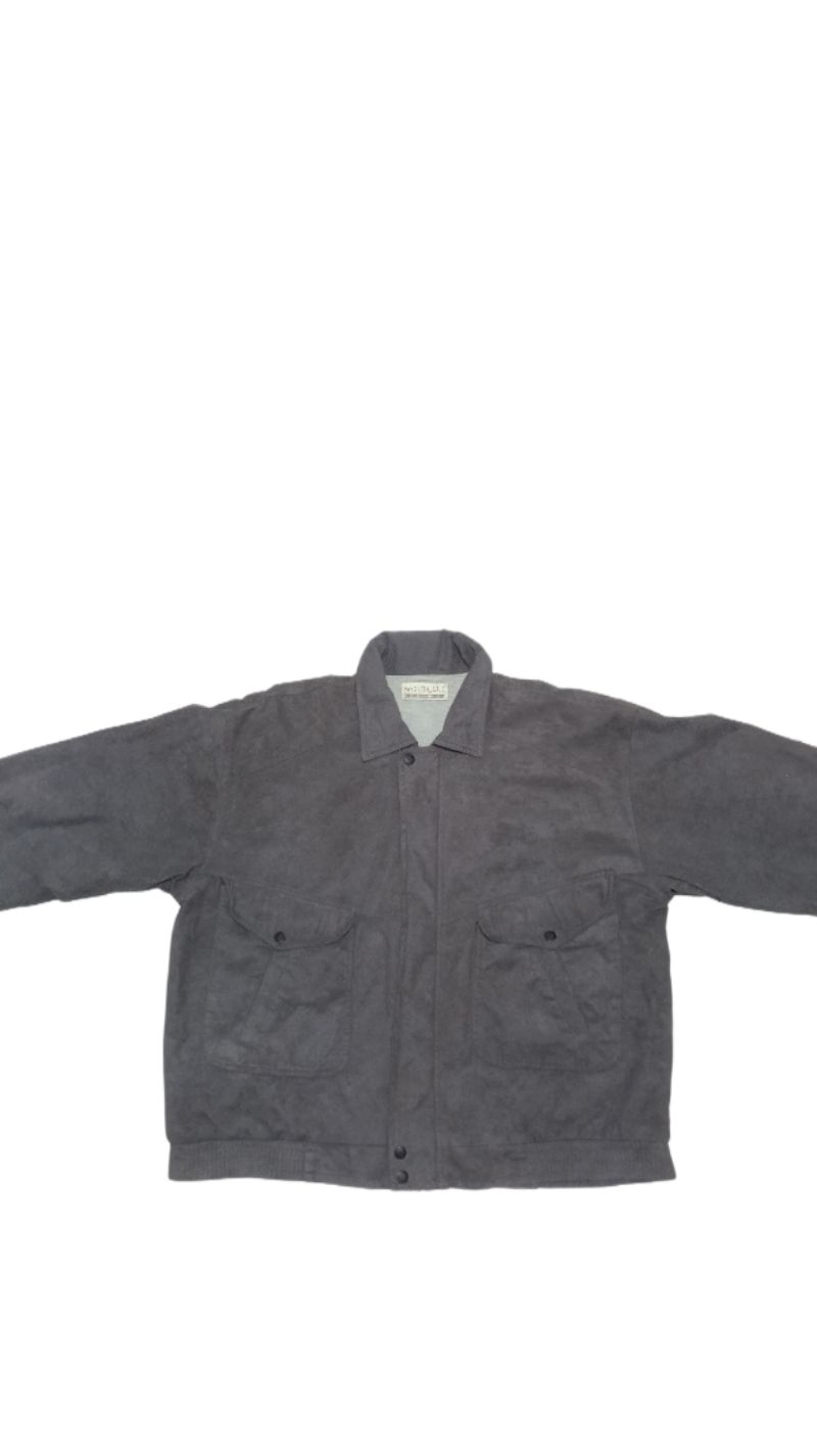 Streetwear Y2K Harrington jacket Pria gray - Preloved