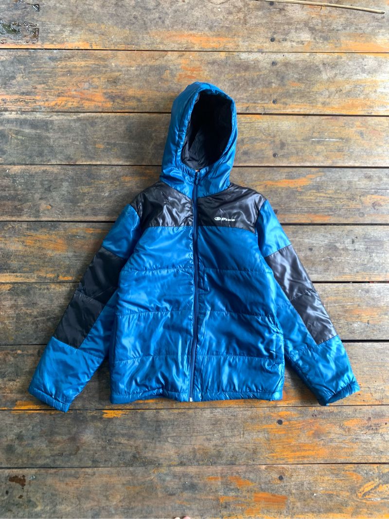 Piko Sports Men's Navy & Black Puffer Jacket - Preloved