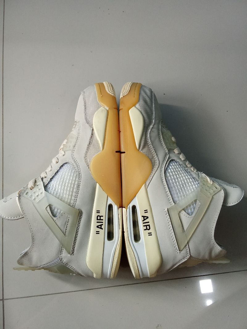 Nike Air Jordan 4 Retro X OFF white Sepatu Basket Pria - Preloved