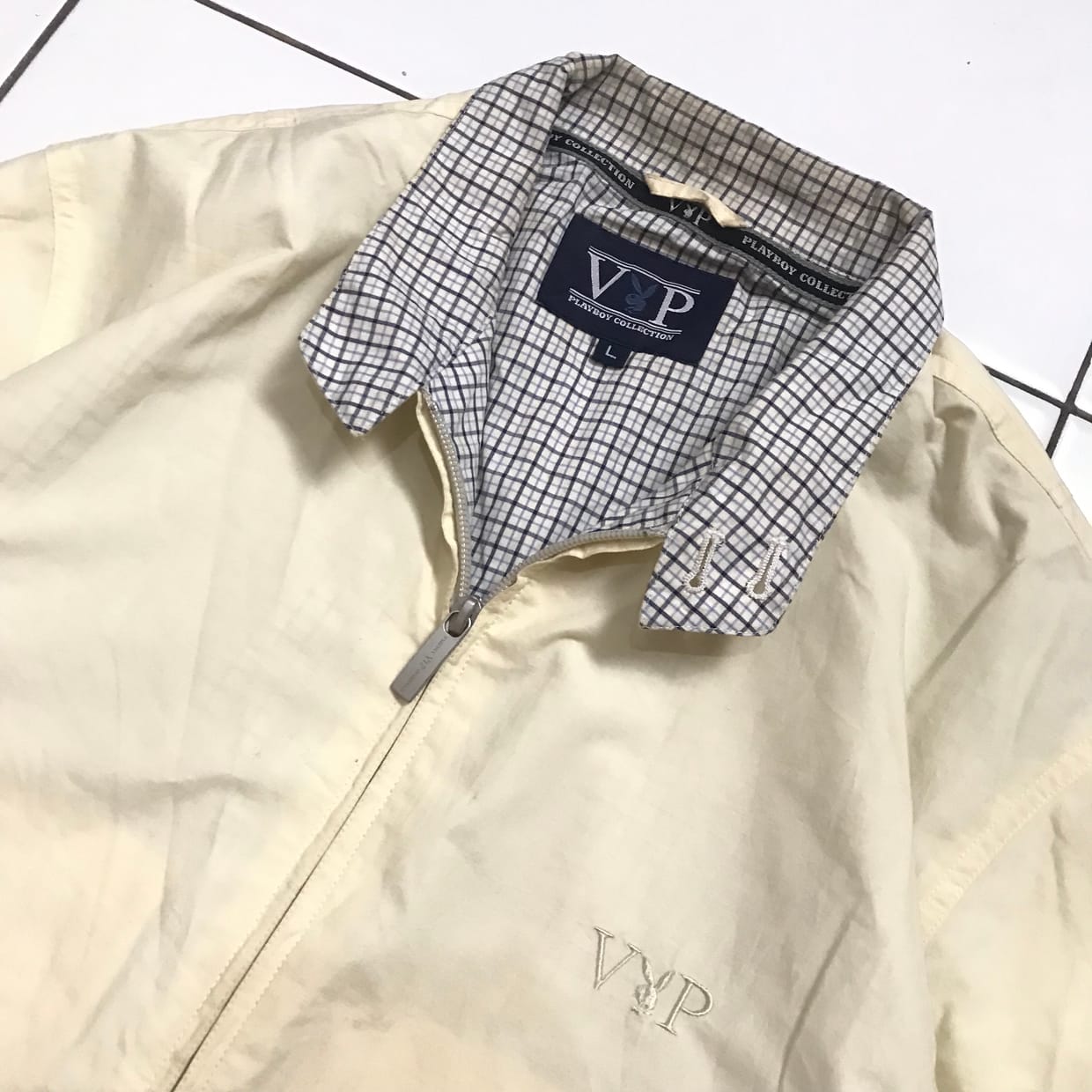 Playboy Vintage Casual Track jacket Pria cream - Preloved