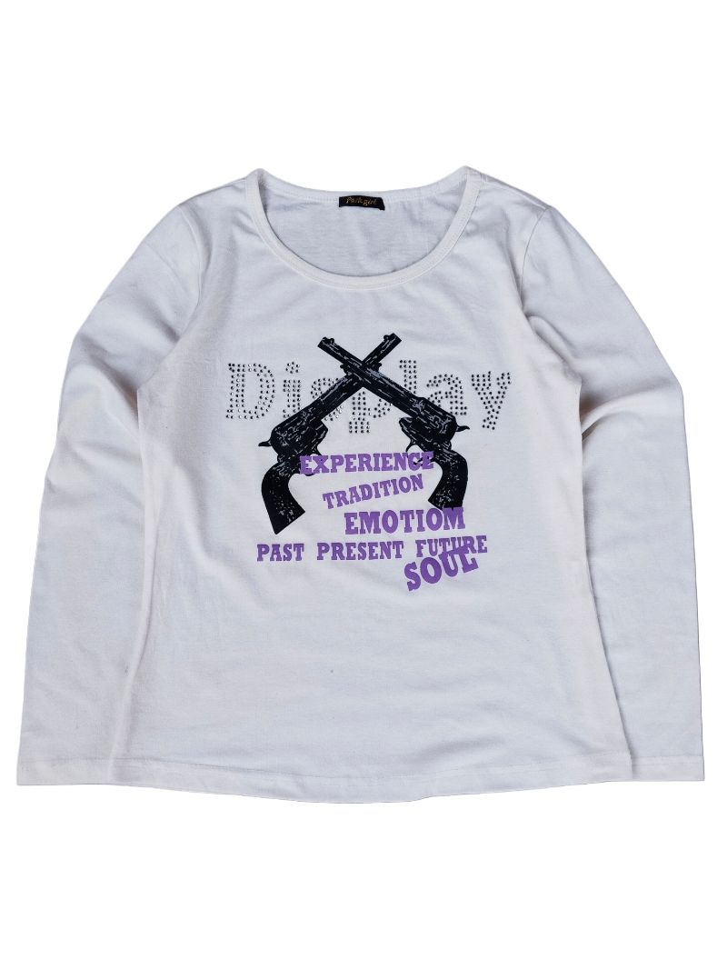 Y2k gun design park girl long sleeve t shirt - Preloved