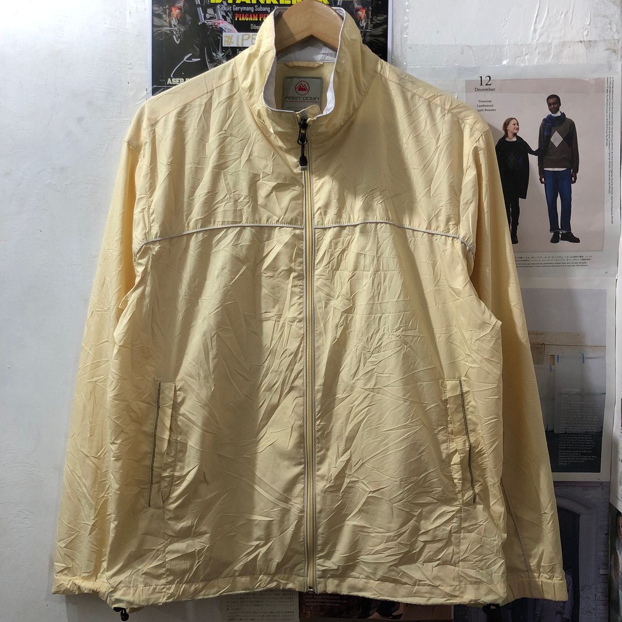Men's Yellow Track Jacket - Preloved