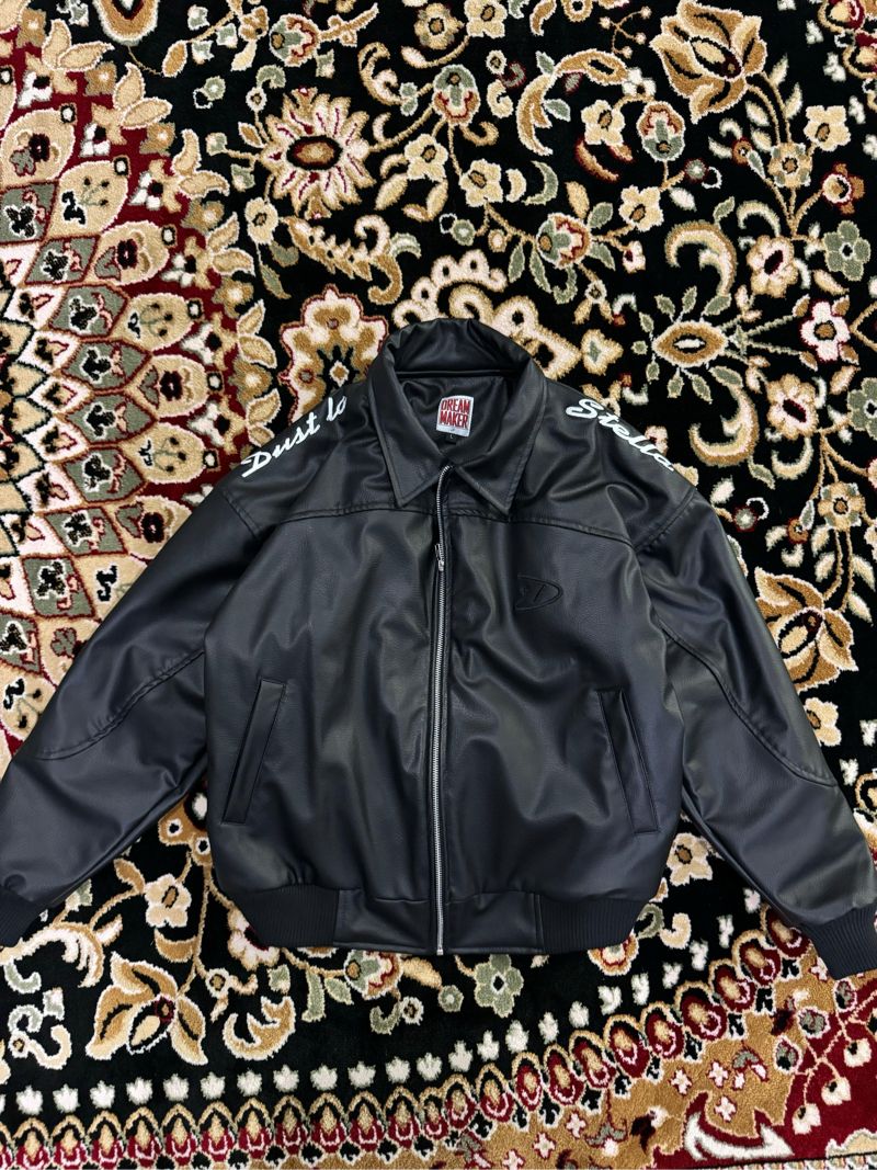 Dust la Stella - BLACK LEATHER JACKET D LOGO - Preloved