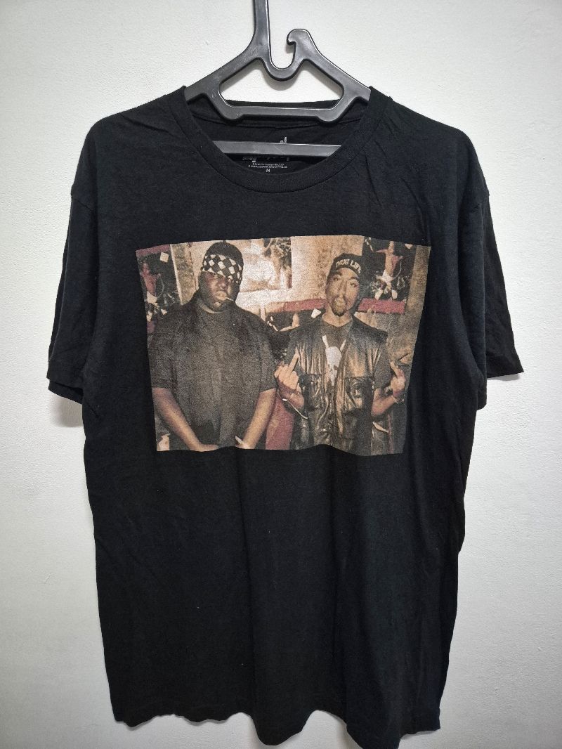 Kaos rapper Tupac & Notorious BIG hitam - Preloved