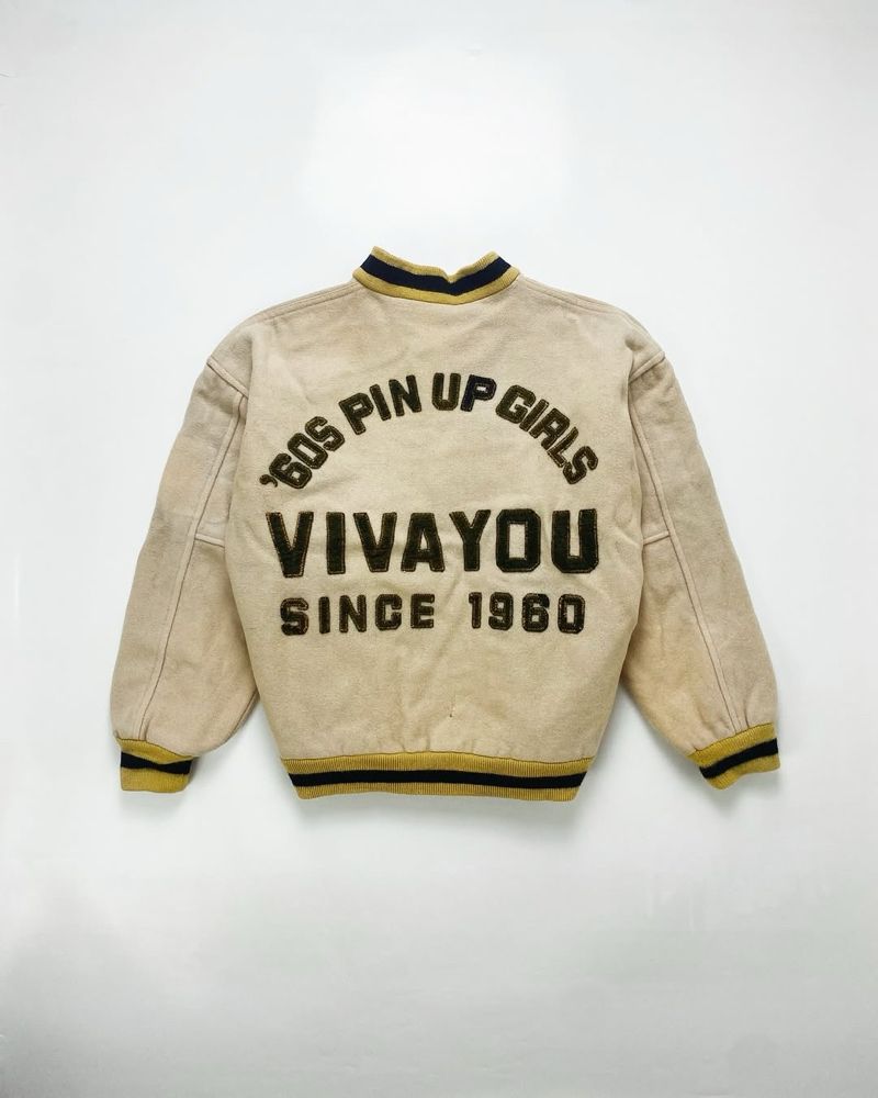 60s Vivayou Bomber Wool Boxy Jacket - Preloved