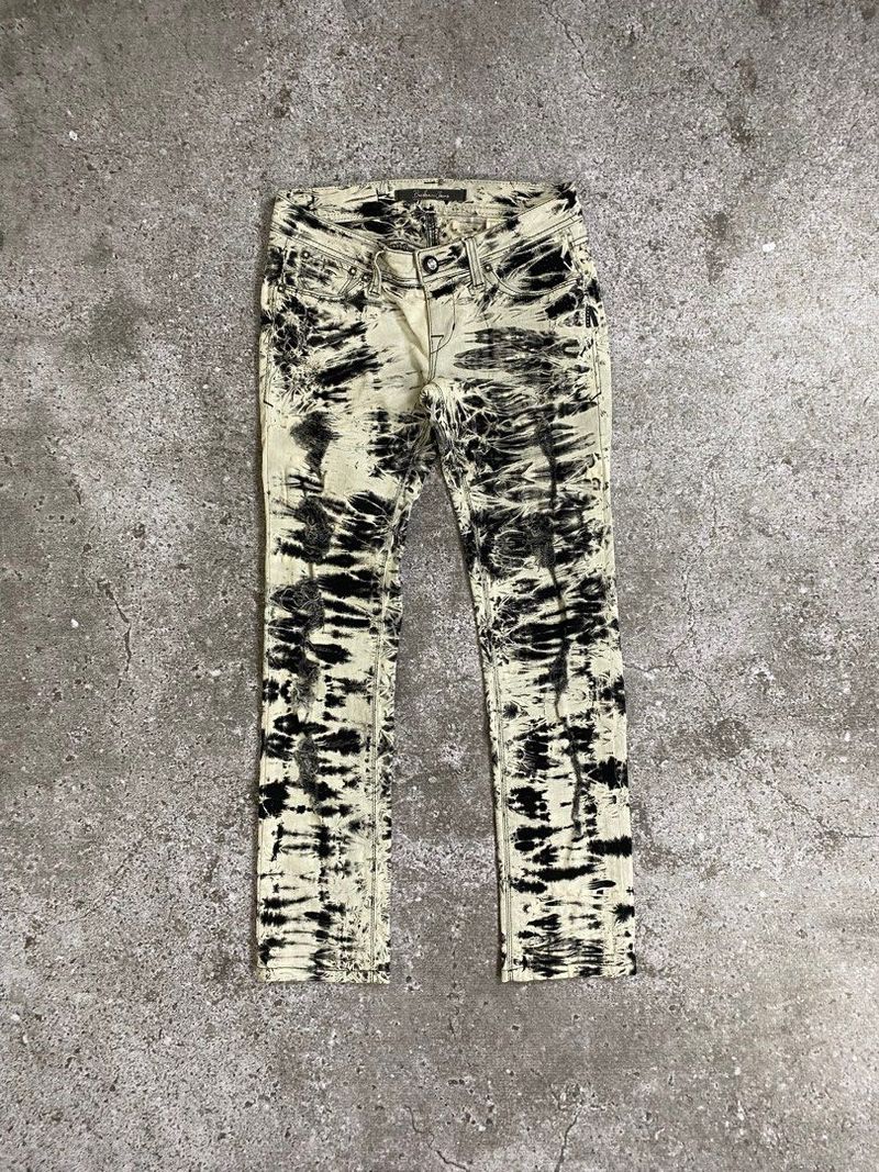 Buckaroo Y2K Goth Ripped jeans Wanita white black - Preloved