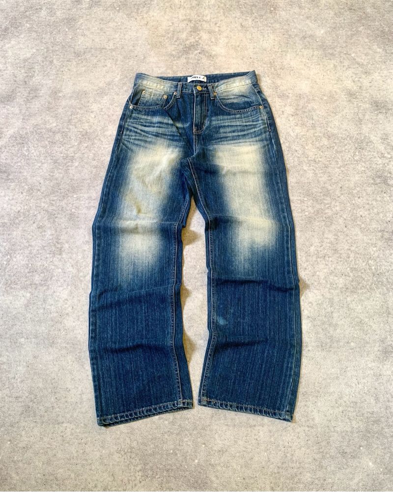 Triple J Dark Blue Washed Baggy Jeans - Preloved
