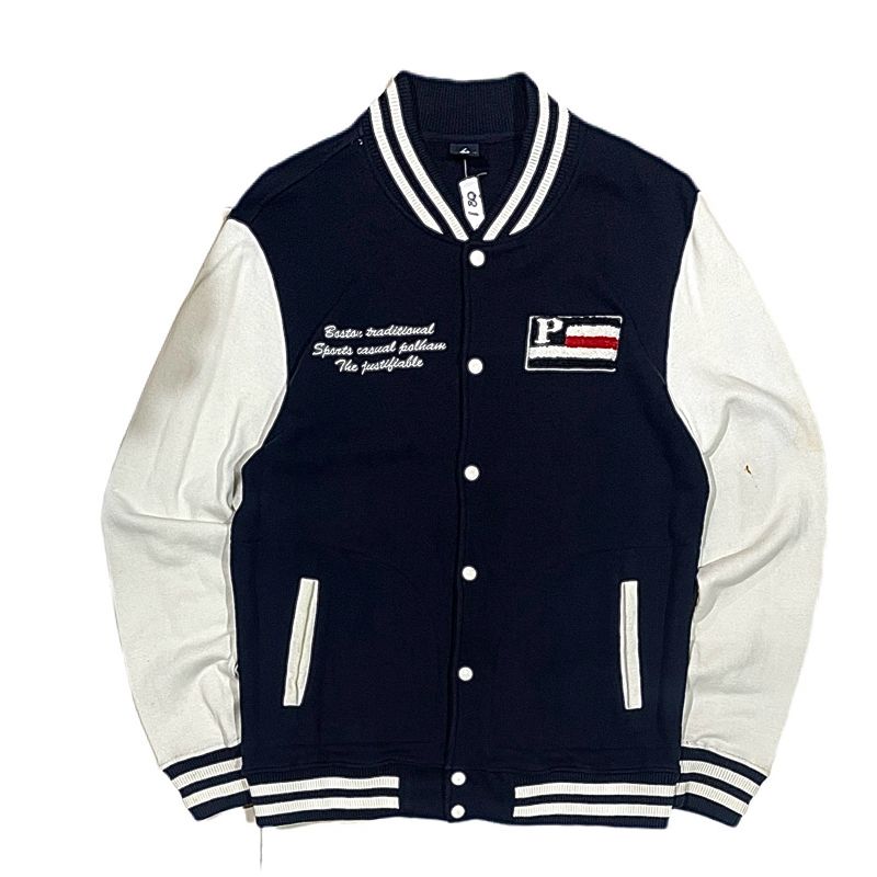 Polham Korean Brand Eimbordery Cotton Varsity Jacket - Preloved