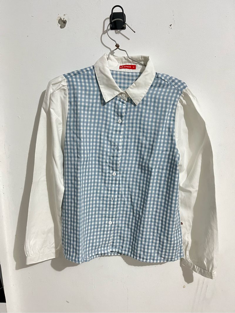 Graphis Blue Squared Shirt - Preloved