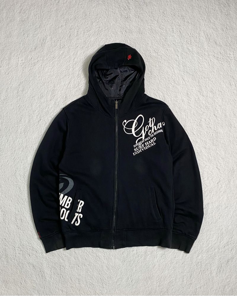 y2k gotcha poem style reversible zip up jacket - Preloved
