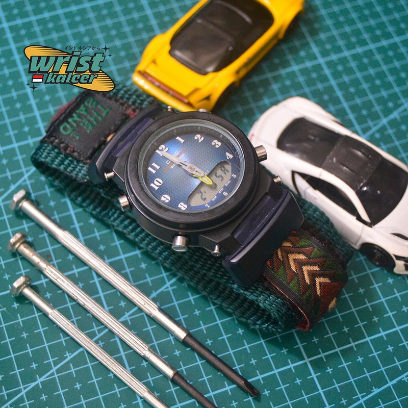 CASIO GSHOCK G100! ORIGINAL! STRAP VELCRO AFTERMARKET! CASED - Preloved