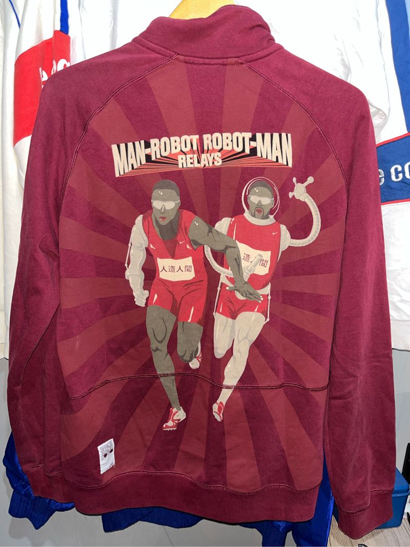 Rare Vintage Y2K Tracktop Jacket Nike Man-Robot Robot-Man - Preloved