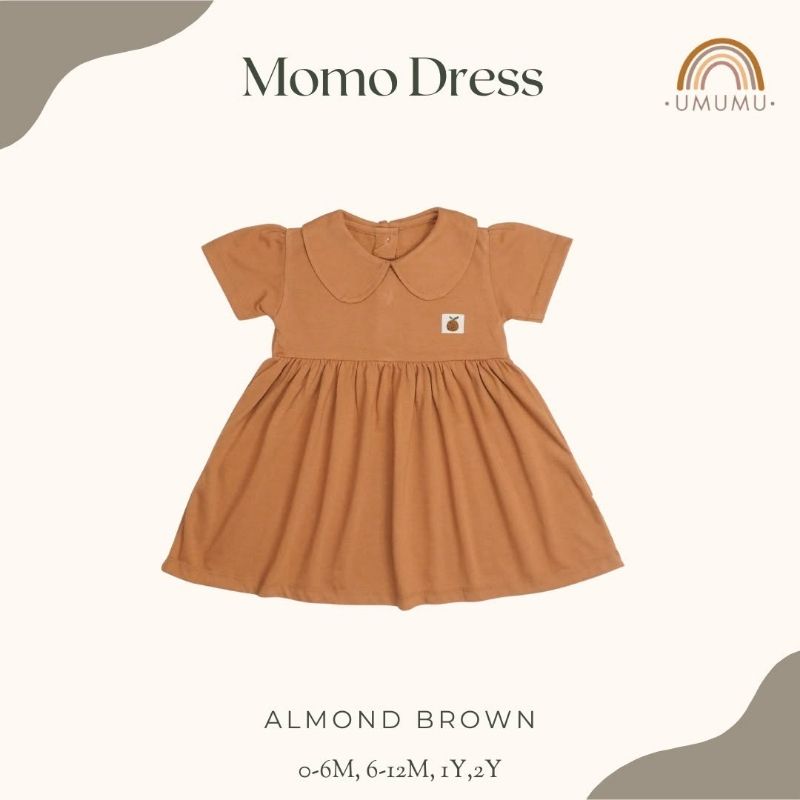 Momo Dress by Umumu Kids (1 Tahun - Almond Brown) - Preloved