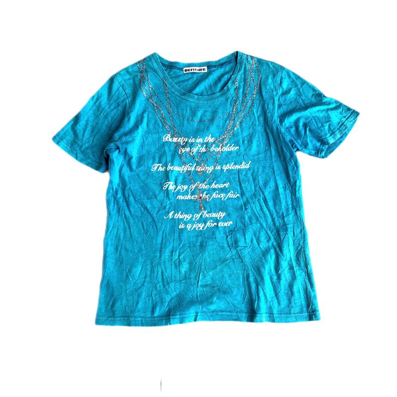 Y2K ECRITURE AFFLICTION POEM TEE GRUNGE - Preloved