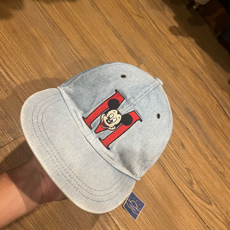 VTG 90’s Mickey Mouse Denim Caps Embroidered by Goofys Hat - Preloved