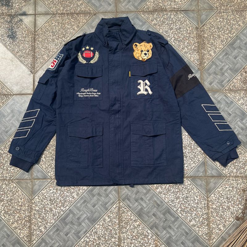 Parka Jacket Memphis Origins Navy Blue Biru - Preloved