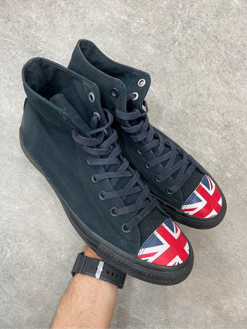 Converse Chuck Taylor All Star Hi United Kingdom Uk Flag Toe - Preloved