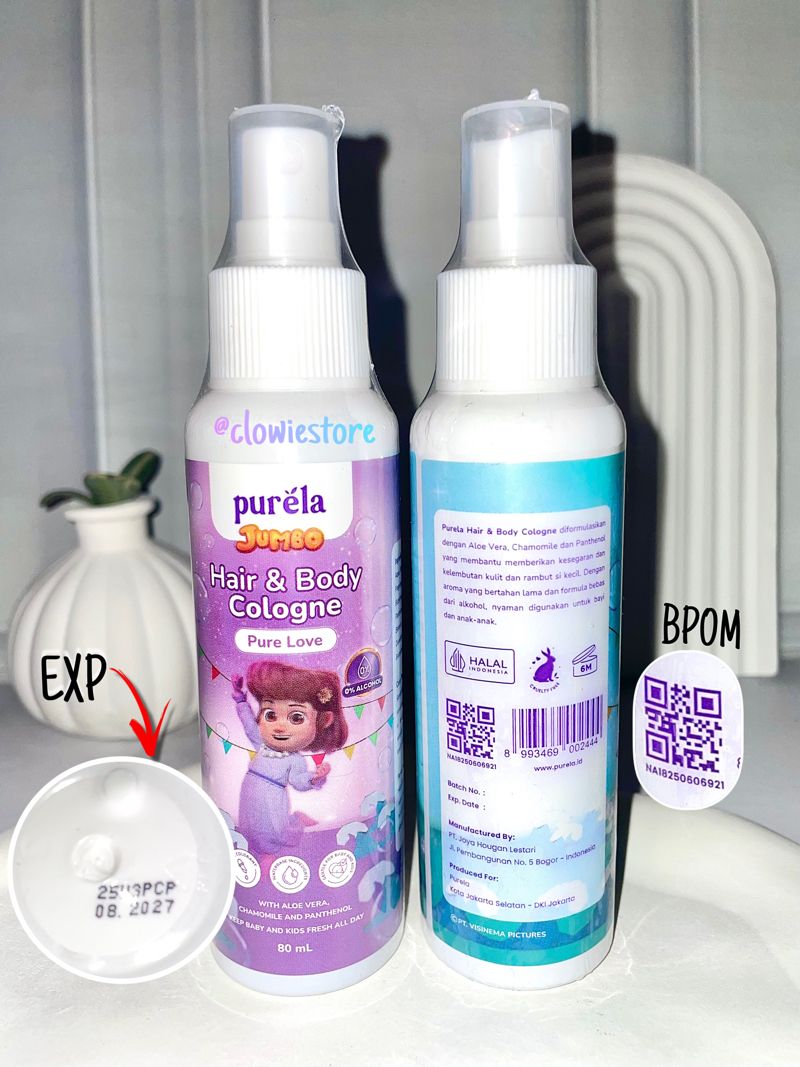 Take All 2PCS PURELA x JUMBO Hair & Body Cologne 80ml - Preloved