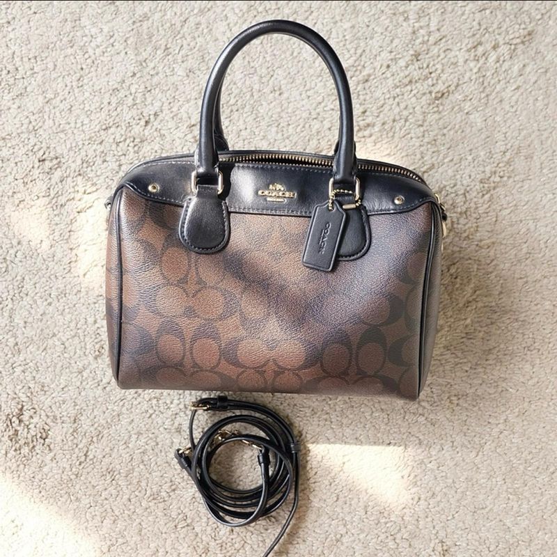 Coach Mini Bennet Satchel in Signature Canvas - Preloved