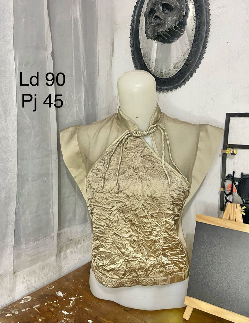 Cheongsam Qipao gold - Preloved